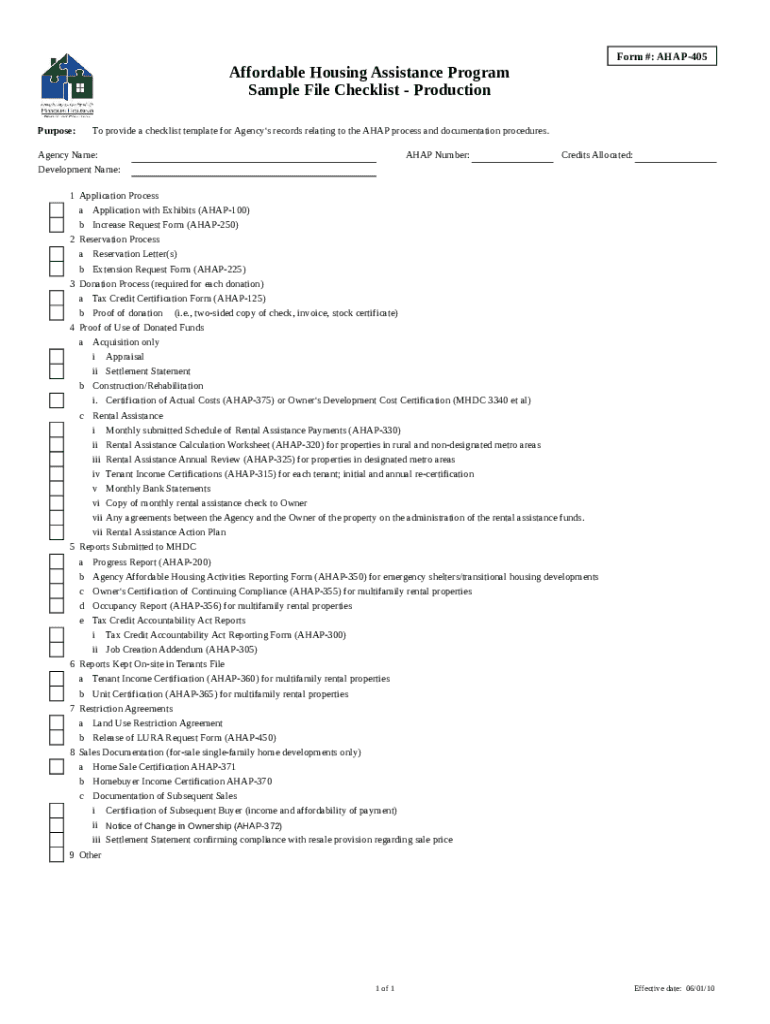 Fillable Online Form #: AHAP-405 Fax Email Print - pdfFiller
