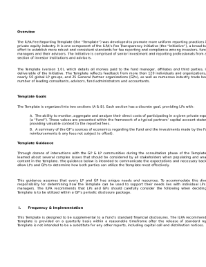 Fillable Online The ILPA Fee Reporting Template (the Template) was ...