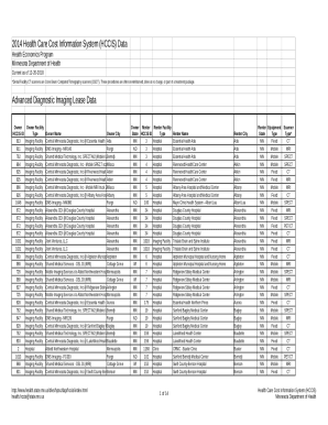 Fillable Online Health Care Cost Information System Diagnostic Imaging ...