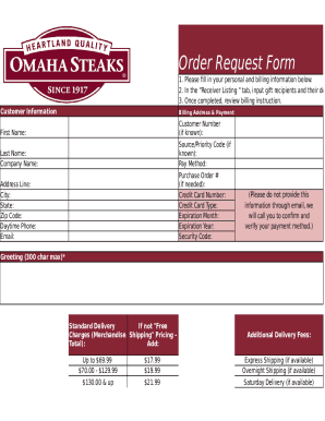 Fillable Online Order Request Form Fax Email Print - pdfFiller