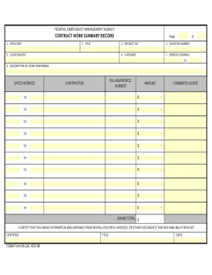 Fillable Online FEMA Form 90-126, NOV 98 Fax Email Print - pdfFiller
