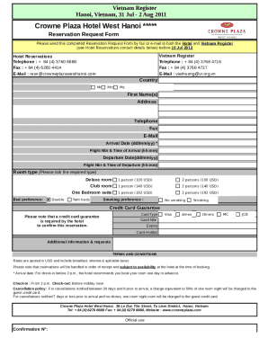 Fillable Online Reservation Request Form Fax Email Print - pdfFiller