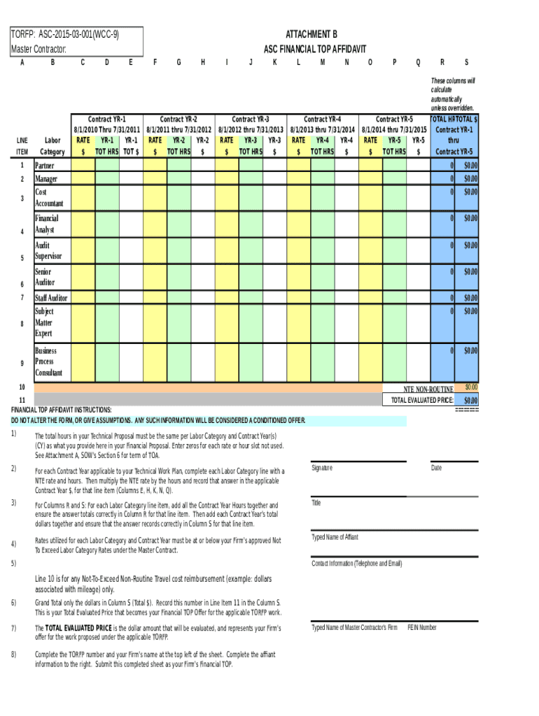 Fillable Online dbm maryland Attachment B - ASC Financial TOP Affidavit ...