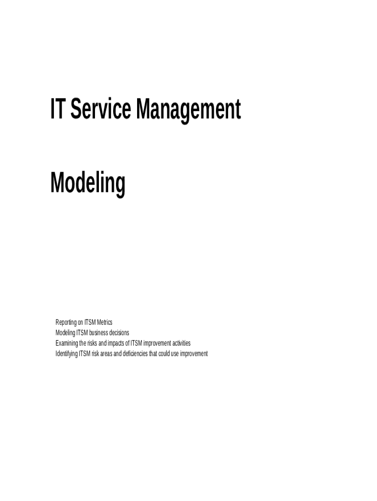 Fillable Online IT Service Management Fax Email Print - pdfFiller