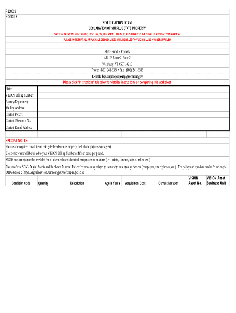 Fillable Online NOTIFICATION FORM Fax Email Print - pdfFiller