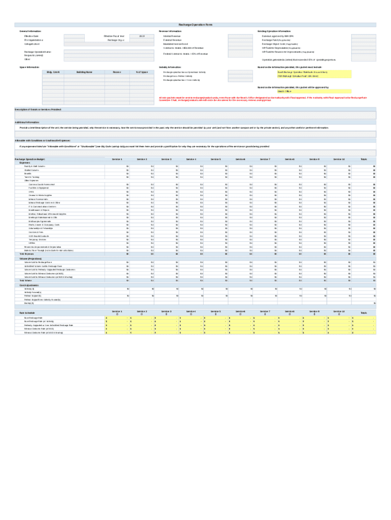 Fillable Online Recharge Operation Form Fax Email Print - pdfFiller