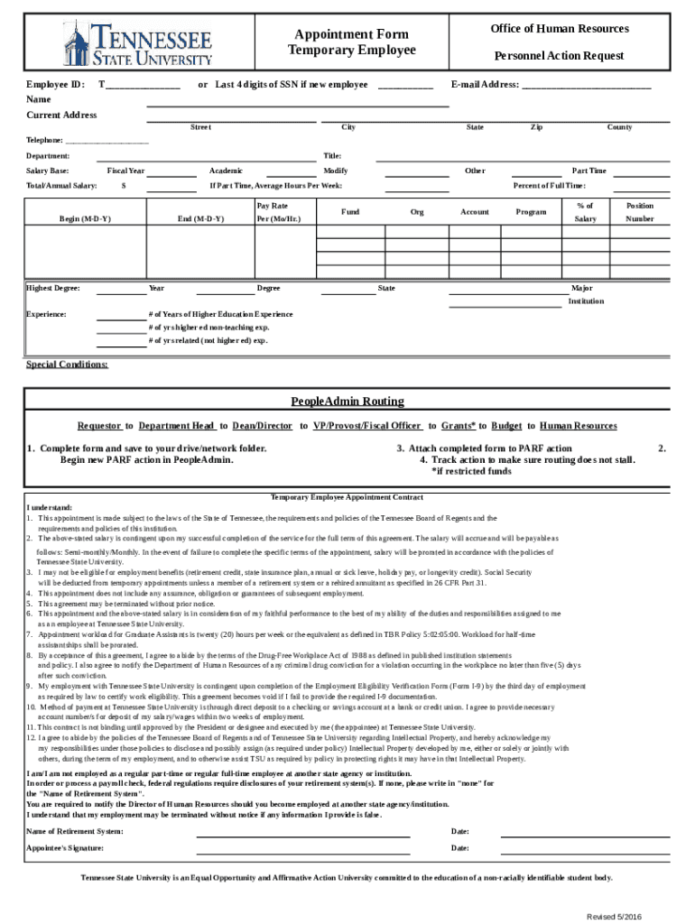 Fillable Online Appointment Form Fax Email Print - pdfFiller