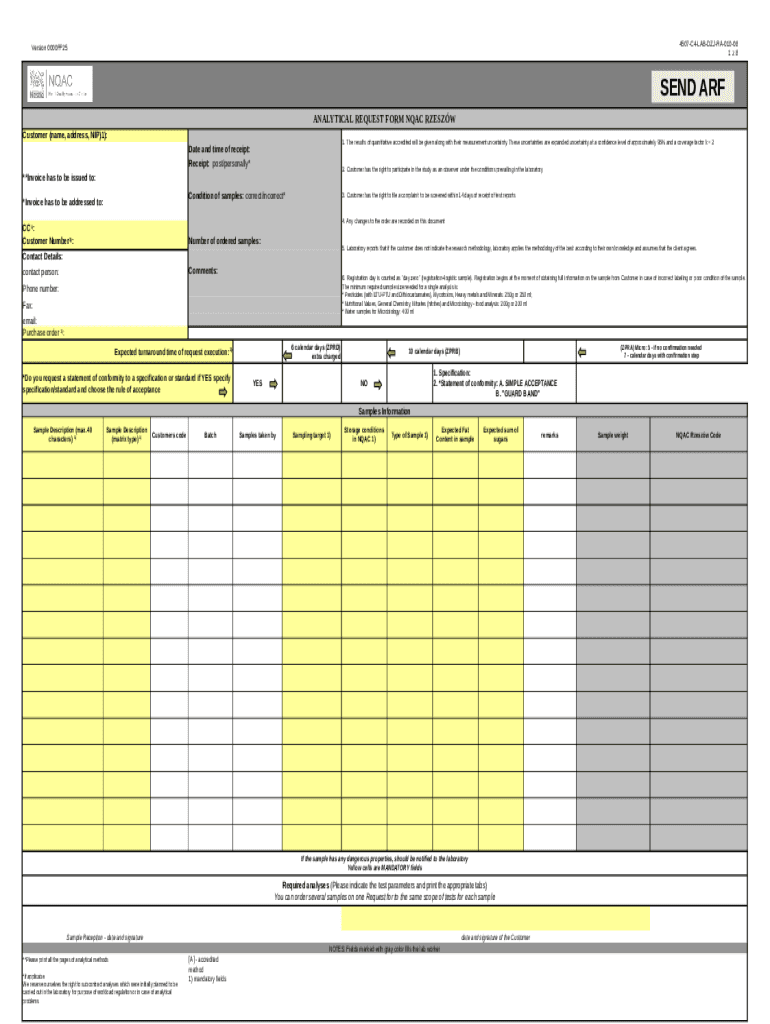 Fillable Online Analytical request formEN Fax Email Print - pdfFiller