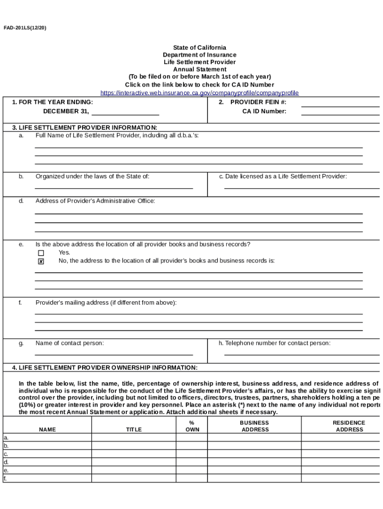Fillable Online Annual Statement Fax Email Print - pdfFiller