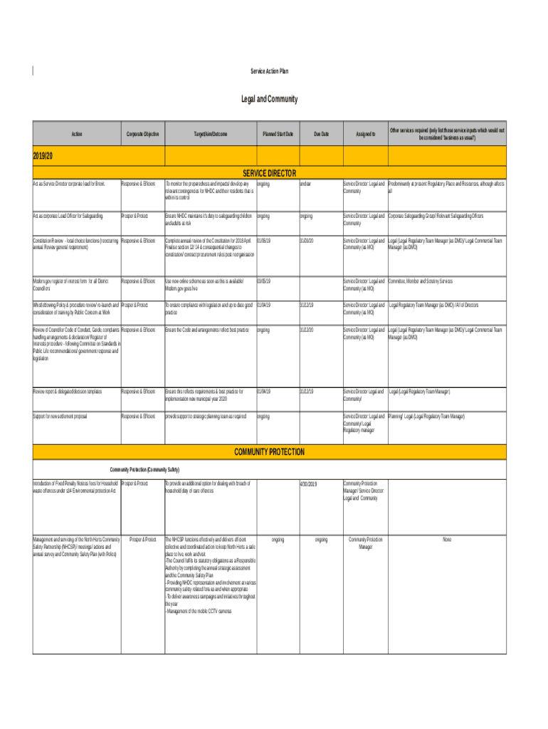 Fillable Online Service Action Plan Fax Email Print - pdfFiller
