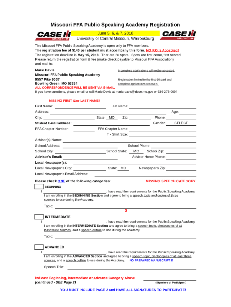 Fillable Online dese mo The registration fee of $140 per student must accompany this form Fax ...