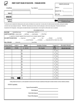 Fillable Online Vendor signature and complete description of purchased ...