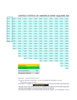 Fillable Online UNITED STATES OF AMERICA GRID SQUARE MAP Fax Email ...