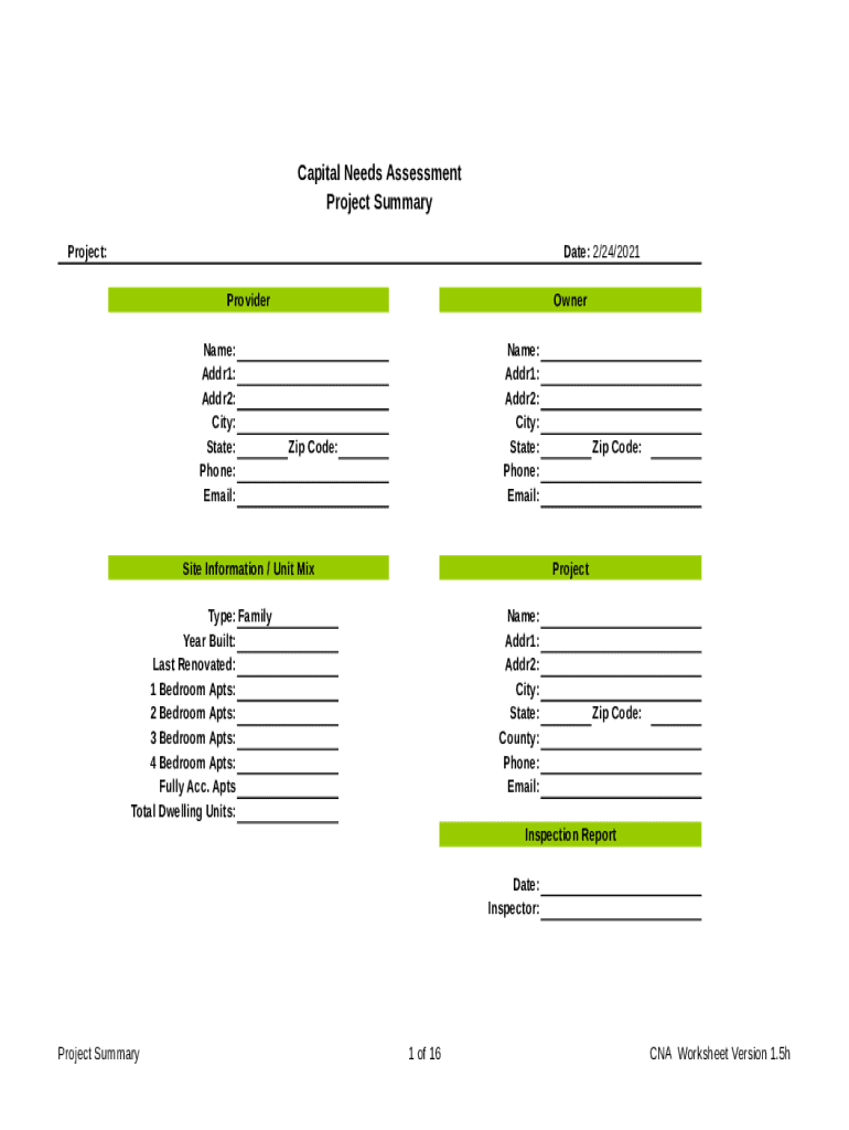 Fillable Online CNA Worksheet Version 1.5h Fax Email Print - pdfFiller