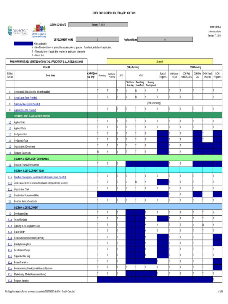 Fillable Online CHFA DOH CONSOLIDATED APPLICATION Fax Email Print - pdfFiller
