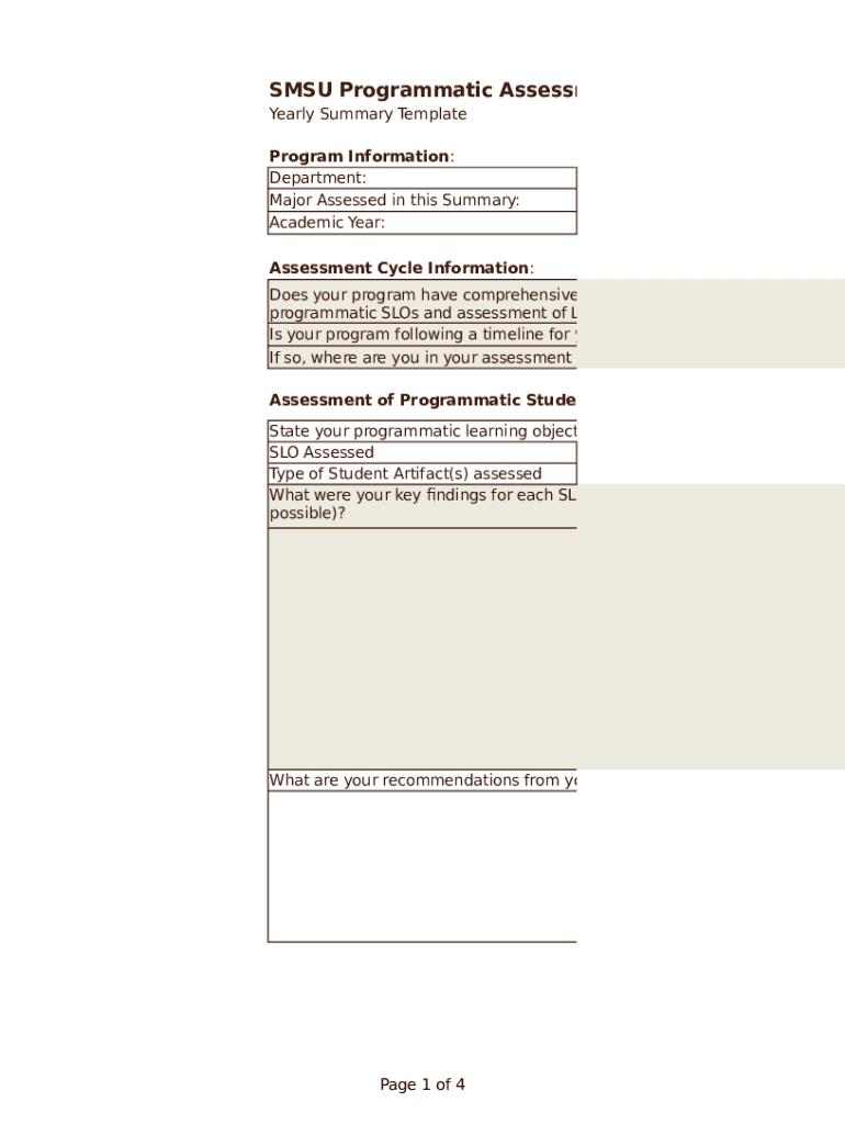 Fillable Online Yearly Summary Template Fax Email Print - pdfFiller