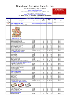 Fillable Online Master Wholesale B2B Price List & Order Form Fax Email ...