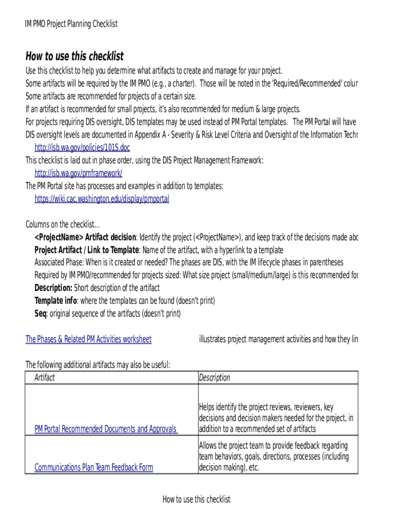 Fillable Online For projects requiring DIS oversight, DIS templates may ...