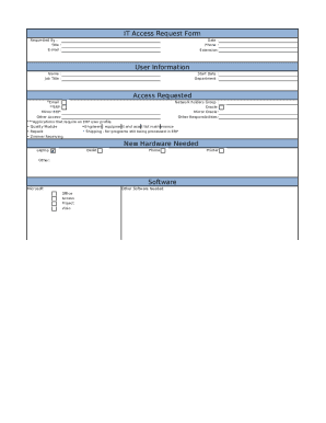 Fillable Online IT Access Request Form Fax Email Print - pdfFiller