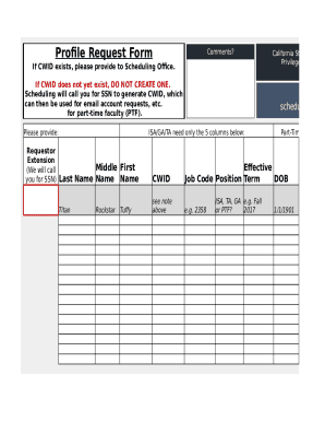 Fillable Online Profile Request Form Fax Email Print - pdfFiller