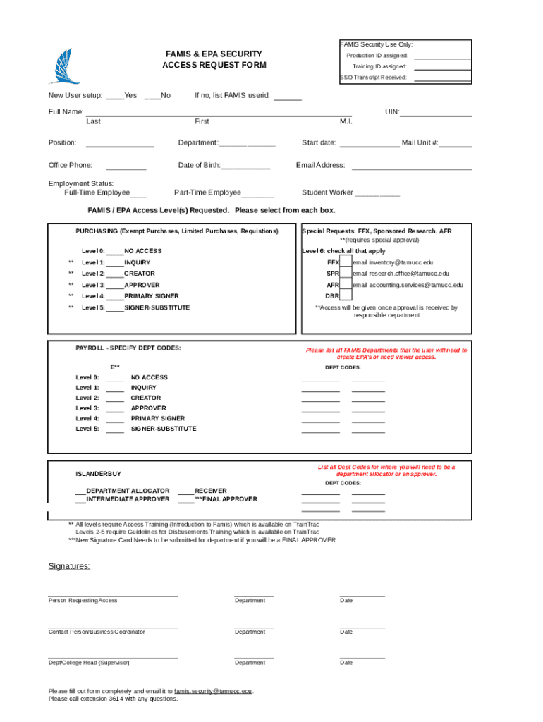 Fillable Online ACCESS REQUEST FORM Fax Email Print - pdfFiller