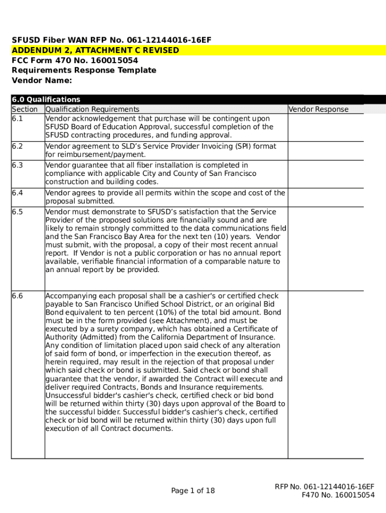 Fillable Online Requirements Response Template Fax Email Print - pdfFiller