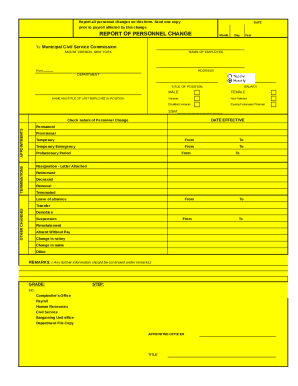 Fillable Online Report all personnel changes on this form Fax Email ...