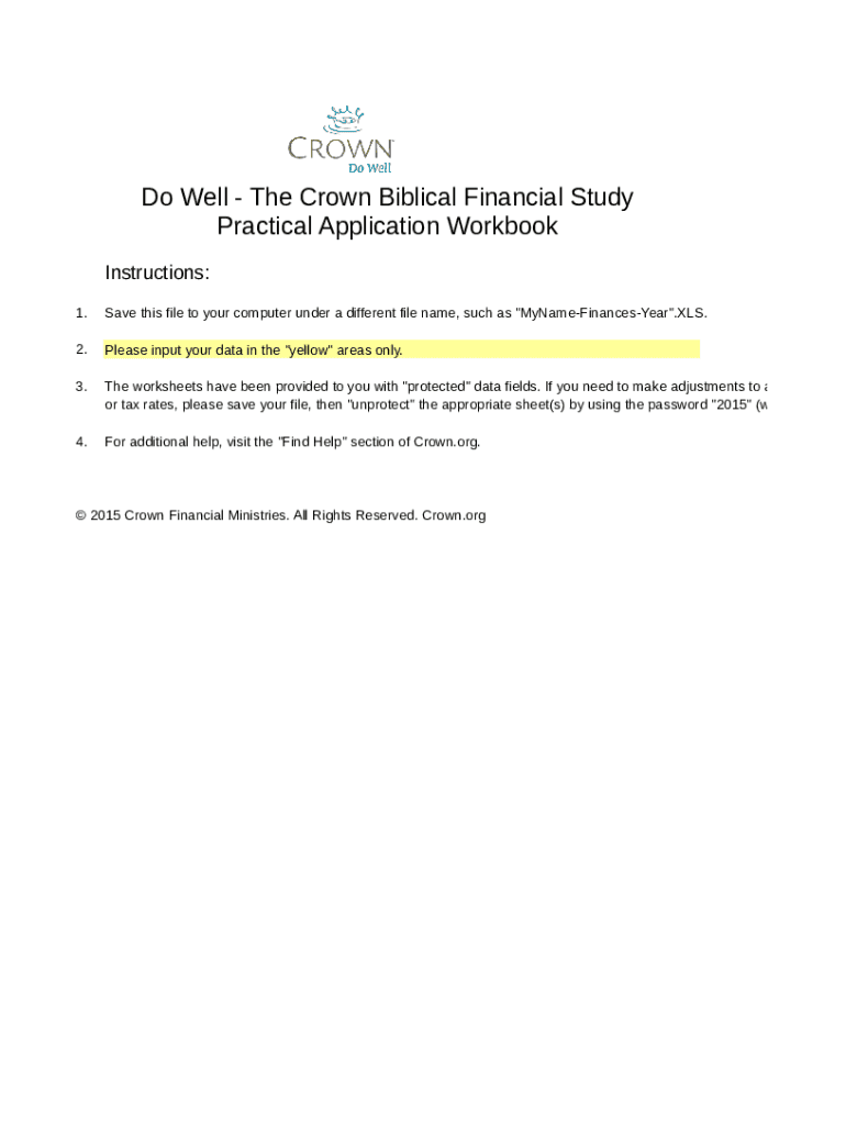 Fillable Online Biblical Financial Study - Practical Application ...