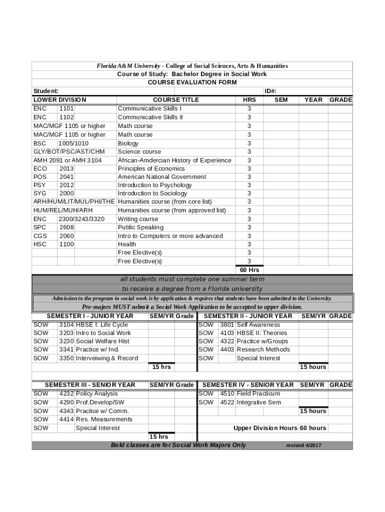 Fillable Online COURSE EVALUATION FORM Fax Email Print - pdfFiller