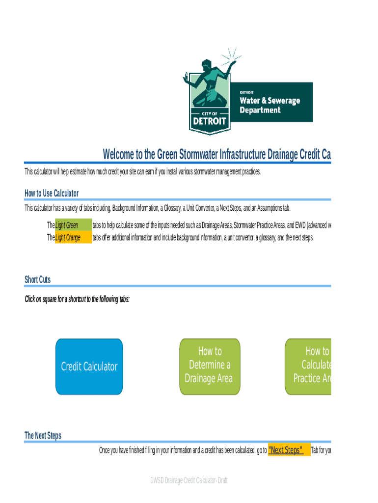 Fillable Online DWSD after submittal of credit application with ...