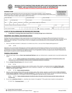 Fillable Online nscb nv Background Disclosure Statement And ...