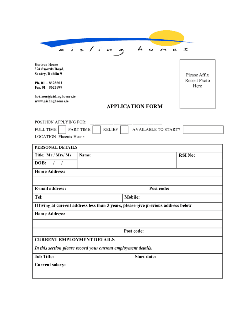 Fillable Online HorizonHouseApplicationForm.doc Fax Email Print - pdfFiller