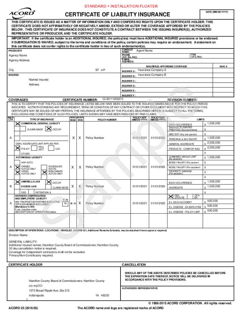 Installation Floater - Fill Online, Printable, Fillable, Blank | pdfFiller