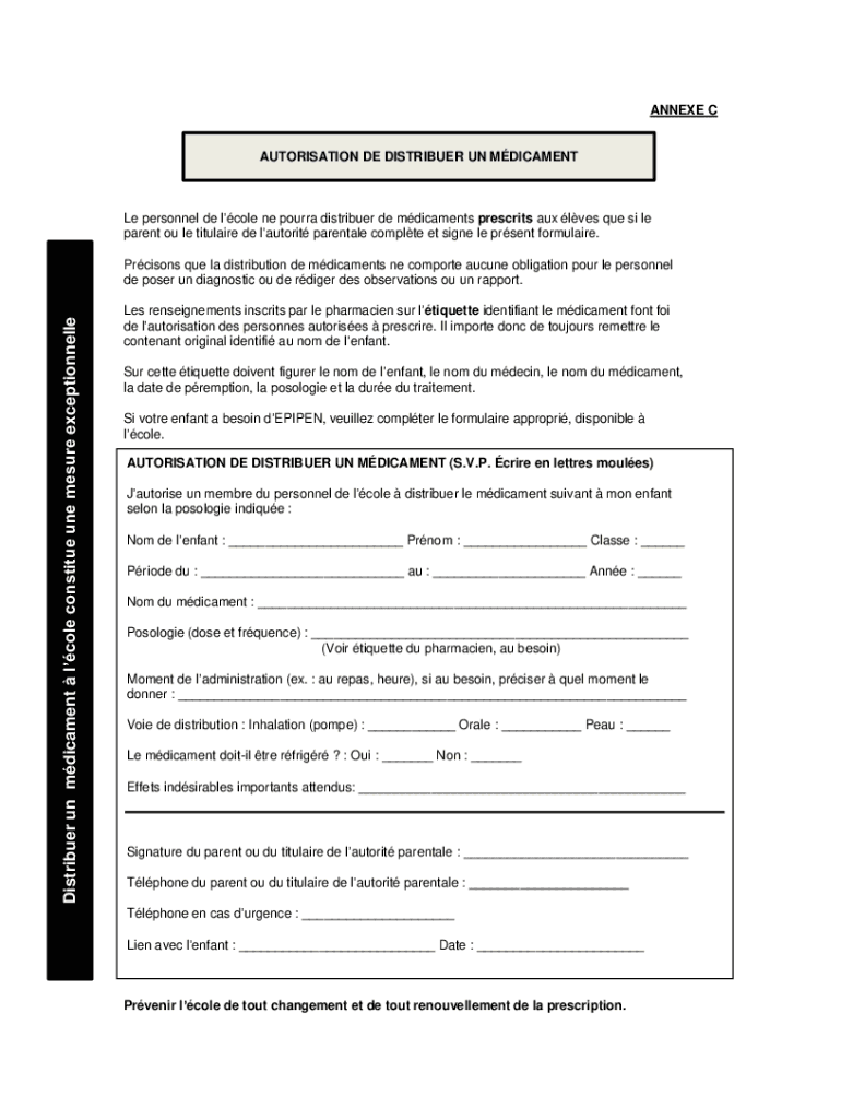 Remplissable En Ligne st-gerard csdm Annex C et approbations Numro de PERSONNEL DE L'AUTORIT ...