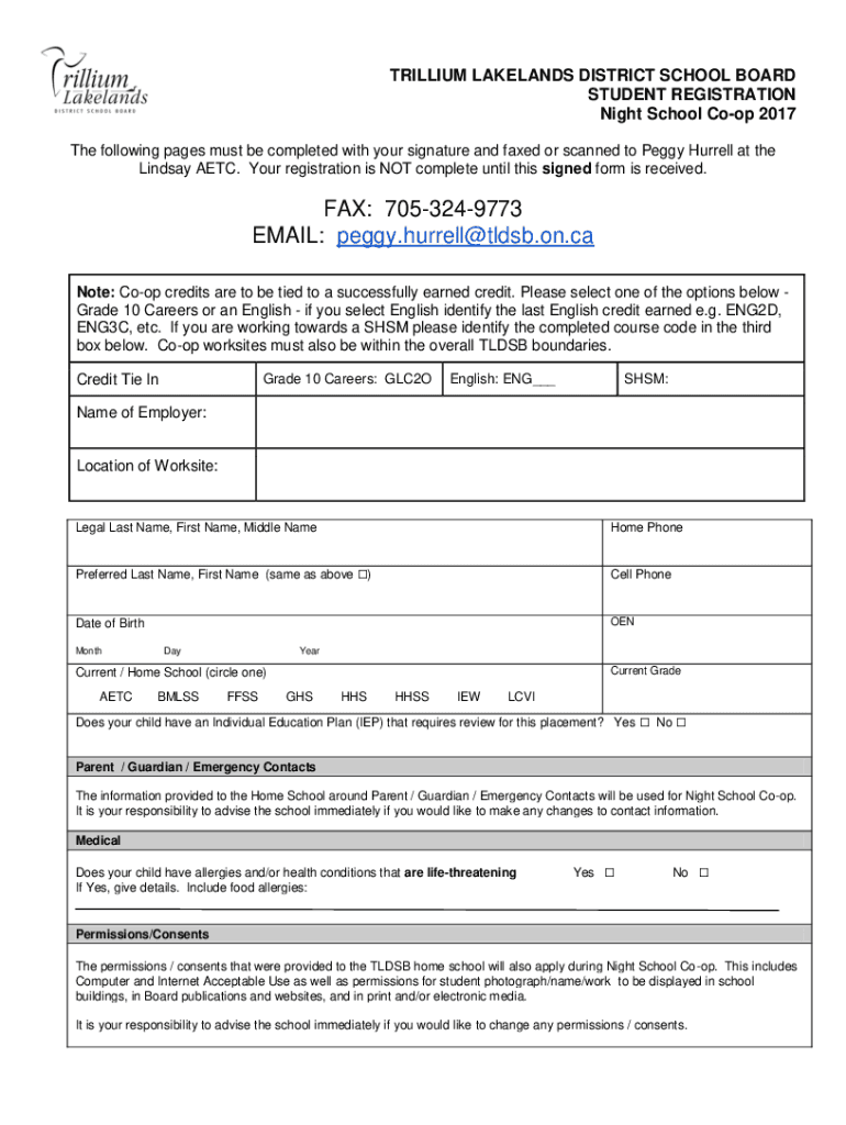 Fillable Online ffs tldsb on The following pages must be completed with your signature and faxed ...