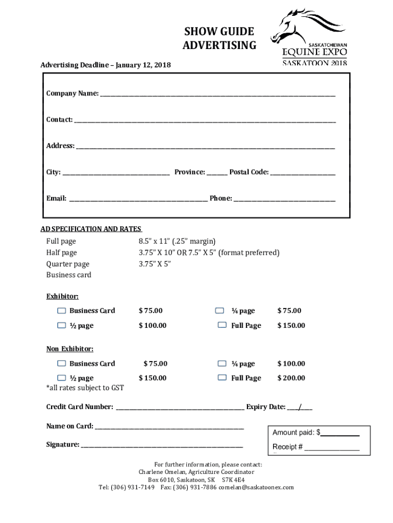 Fillable Online AD SPECIFICATION AND RATES Fax Email Print - pdfFiller