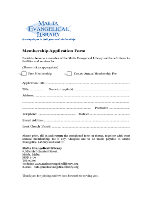 Fillable Online MEL Membership Application Form Fax Email Print - pdfFiller