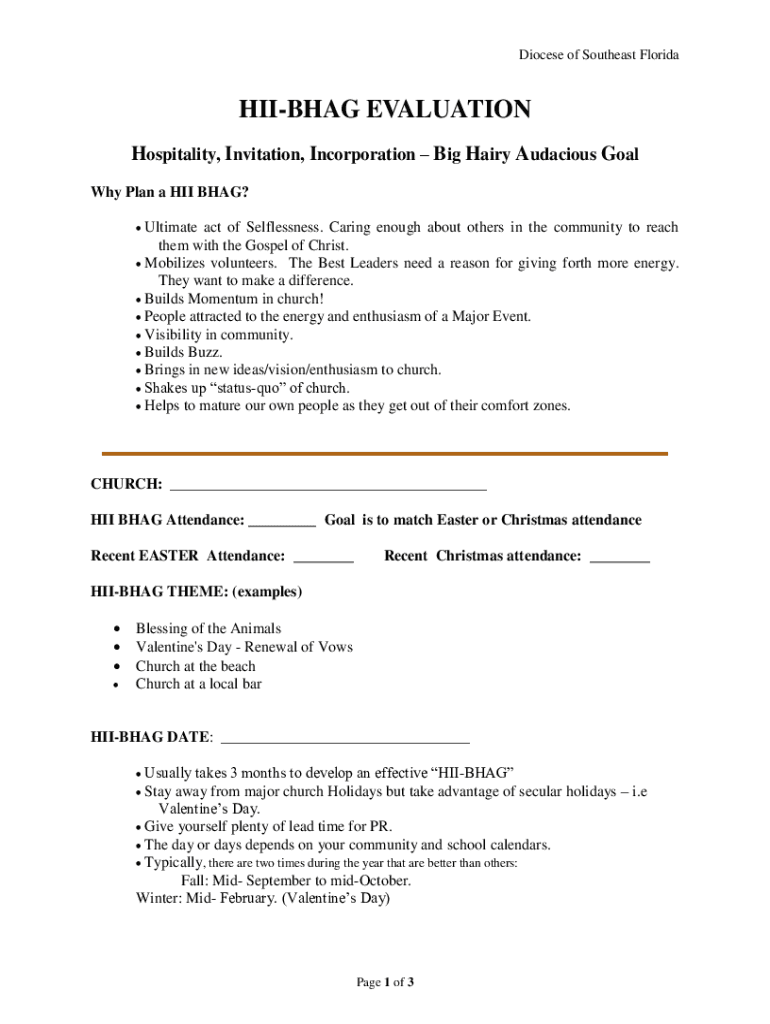 Fillable Online How to Create your BHAG - Big Hairy Audacious Goal - 3 ...