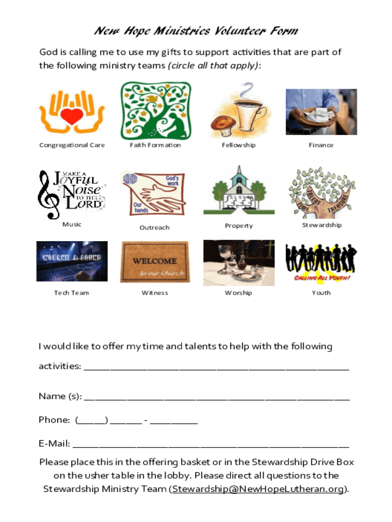 Fillable Online Discovering Your Spiritual Gifts - Free Church Forms ...