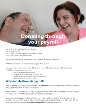 Fillable Online payroll-giving-form.doc Fax Email Print - pdfFiller