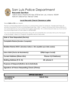 Fillable Online new local record check form.docx Fax Email Print ...