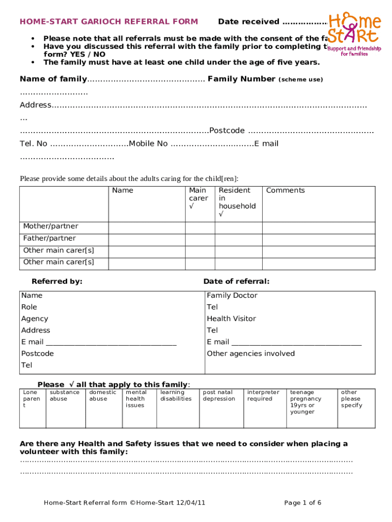 Referral - MESH - HomestartA leading family support charity Doc ...