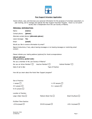 Fillable Online Peer Support Application Form.docx Fax Email Print - pdfFiller