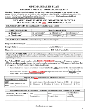 Fillable Online Fillable Online OPTIMA HEALTH PLAN ... - PDFfiller Fax ...