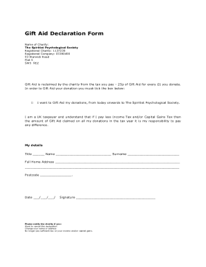 Fillable Online Gift aid - The Methodist Church Fax Email Print - pdfFiller