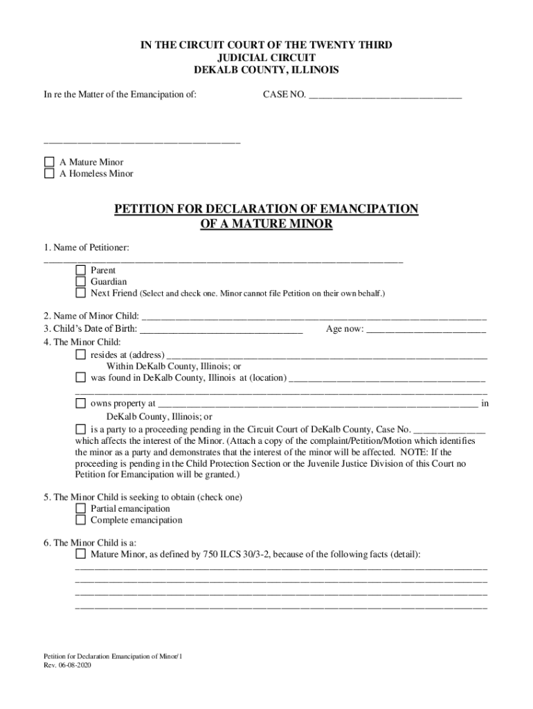 Fillable Online Judicial 23rd Circuit Clerk Forms - Petition for ...