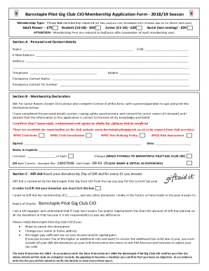 Gig Application Form - Fill Online, Printable, Fillable, Blank | pdfFiller
