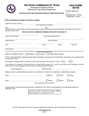 Fillable Online CNG FORM 1001M Fax Email Print - pdfFiller