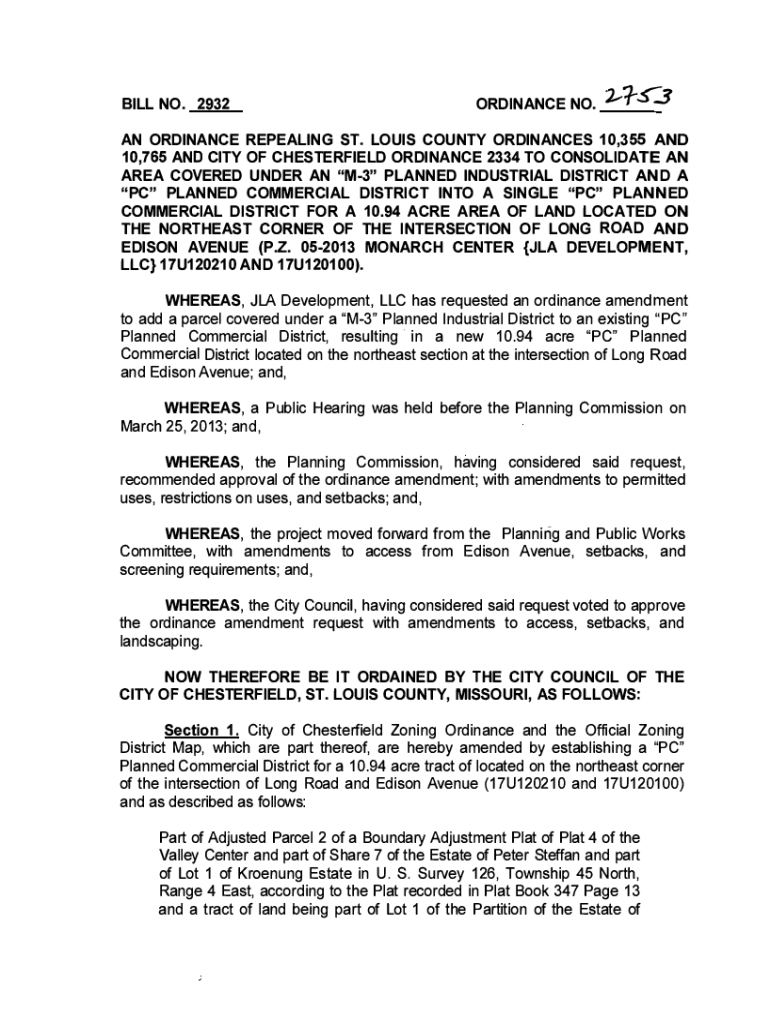 Fillable Online ord2753. City Ordinance Fax Email Print - pdfFiller