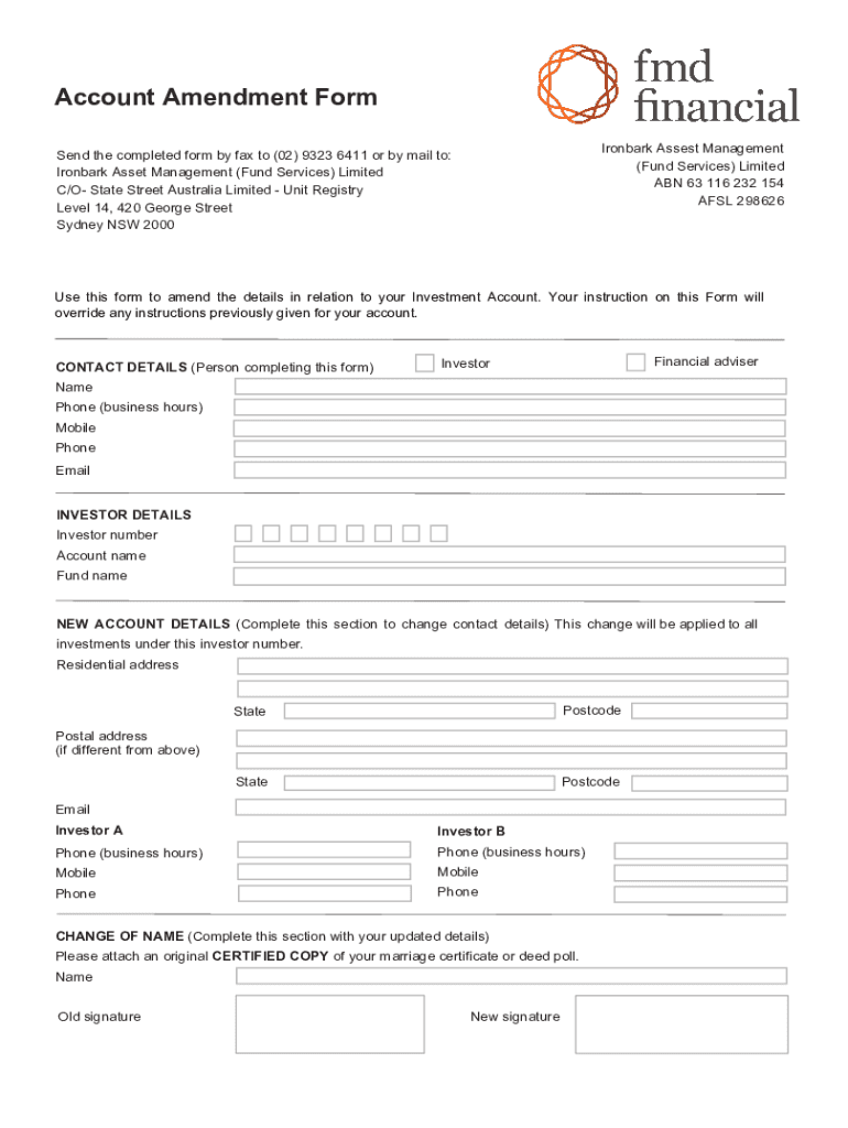 Fillable Online Offers, Reports and Forms - Ironbark Asset Management ...